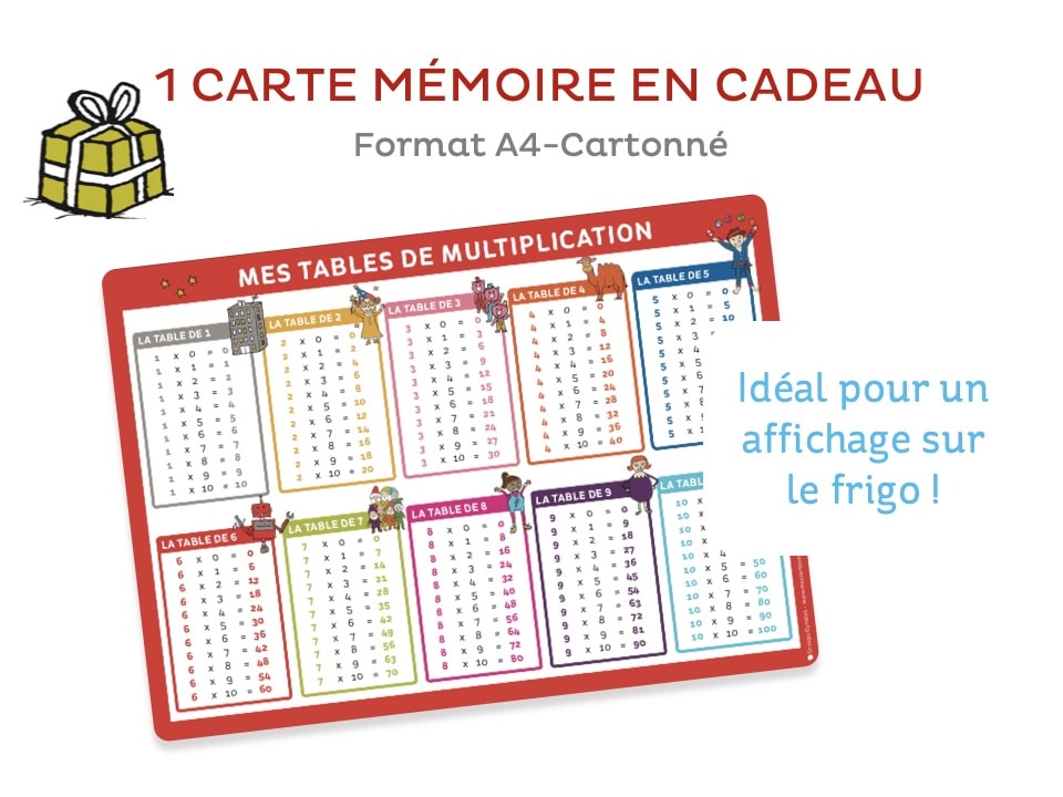 Coffret de cartes mentales pour apprendre les tables de multiplication