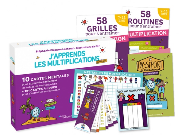 Pack de cartes mentales pour apprendre les tables de multiplication
