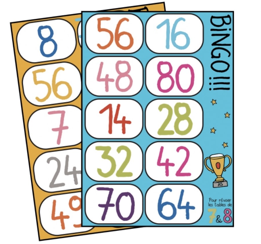 LE BINGO DES MULTIPLICATIONS - Mes cartes mentales