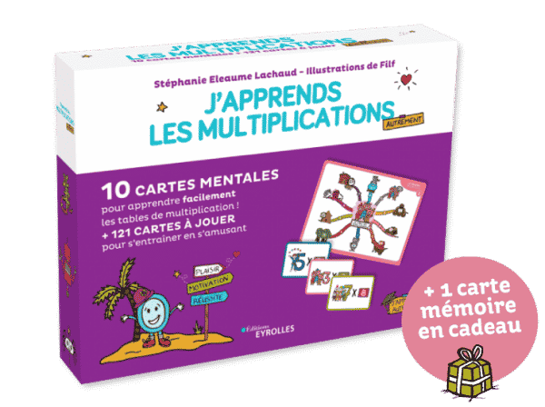 Coffret de cartes mentales pour apprendre les tables de multiplication