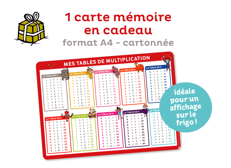 Coffret de cartes mentales pour apprendre les tables de multiplication