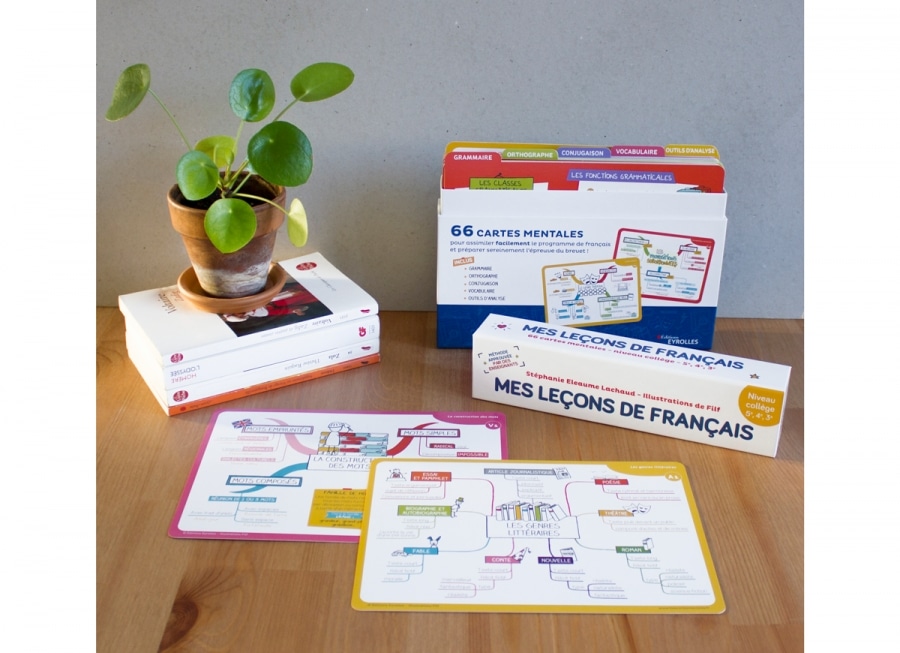 Coffret de cartes mentales français niveau collège