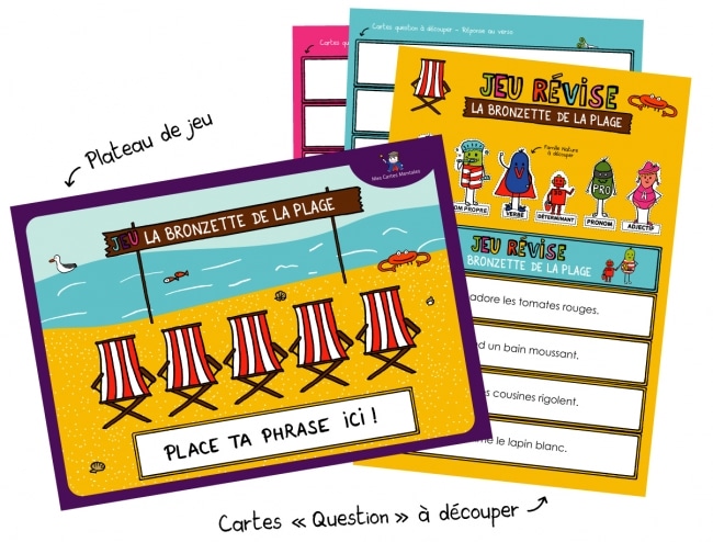 La bronzette de la plage - Jeu révise (imprimé au format A4)