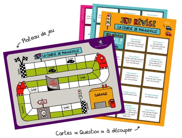 La course de Phraseville - Jeu révise (imprimé au format A4)