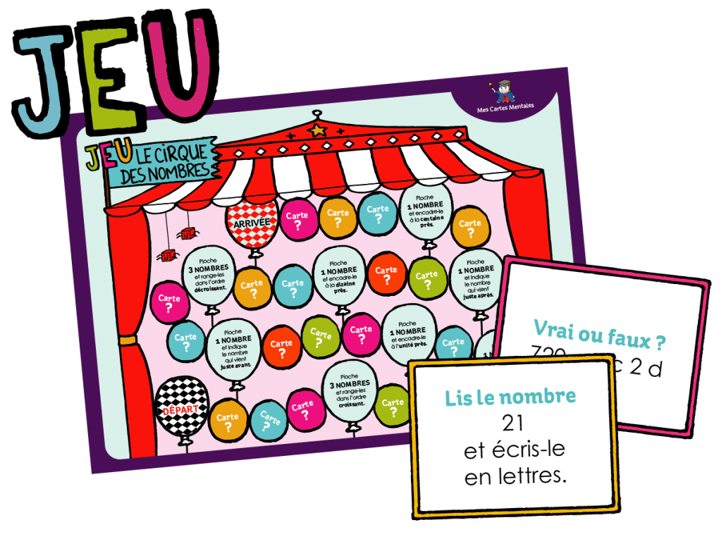Le cirque des nombres - Jeu révise (imprimé au format A4)