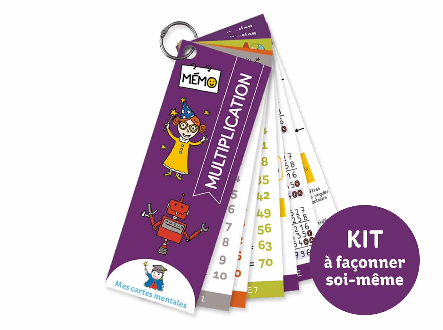 Lot de 2 jeux pour apprendre ses tables de multiplication