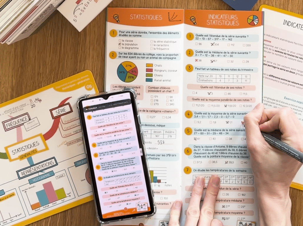 Mini-tests maths collège | Cahier 5e-3e brevet