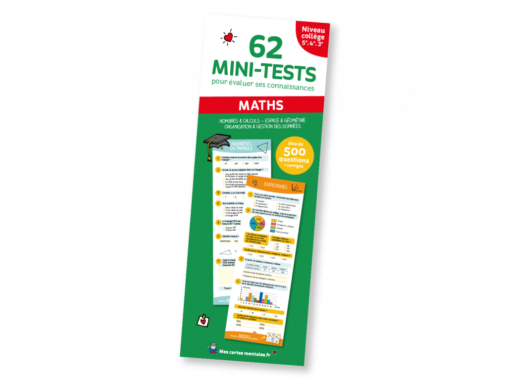 Collège : 62 mini-tests pour réviser les maths (5ᵉ, 4ᵉ, 3ᵉ)