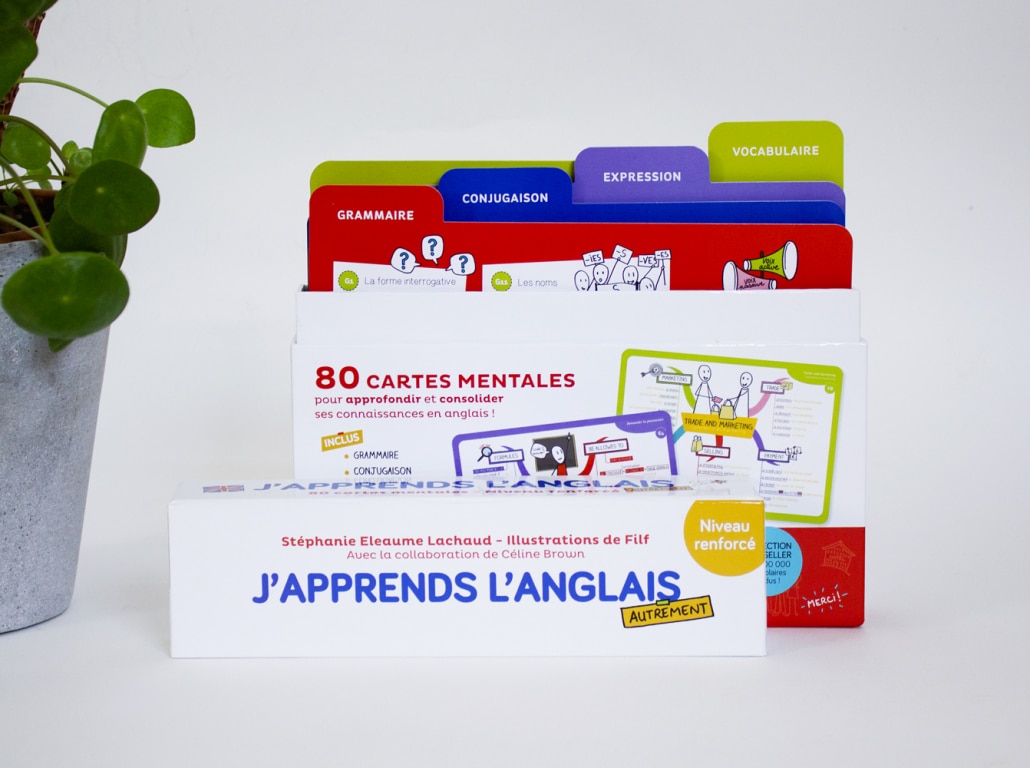 Coffret de 80 cartes mentales pour apprendre l'anglais (renforcé)