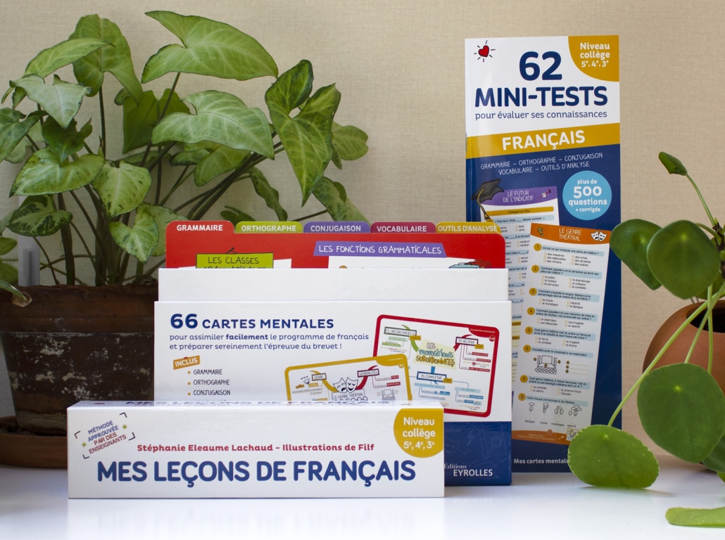 Collège : Pack coffret de cartes mentales + cahier de français (5ᵉ, 4ᵉ, 3ᵉ)