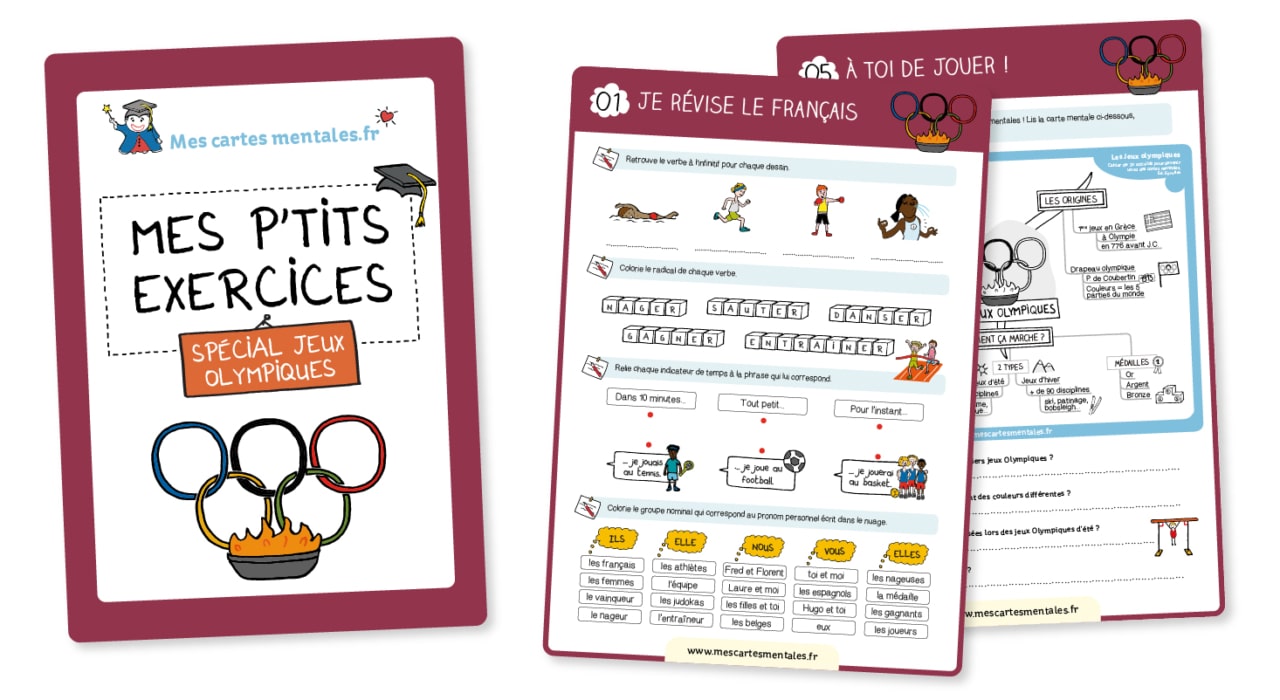 Mes p'tits exercices spécial Jeux olympiques - Mes cartes mentales