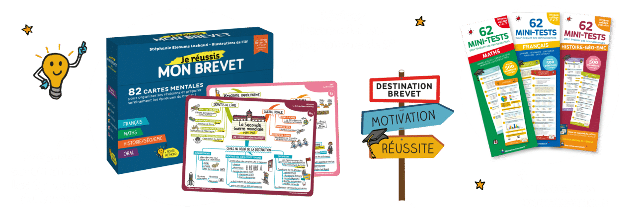 Coffret de 82 cartes mentales pour réussir son brevet